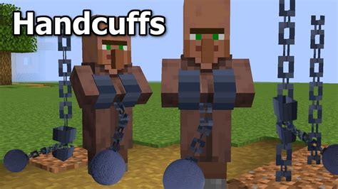 I Made Handcuffs For Villagers Who Do Bad Things In Minecraft YouTube