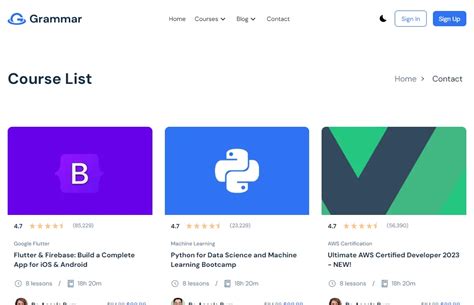 Grammar Pro Nextjs Website Template For E Learning Edtech Platforms