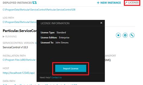 Licensing Servicecontrol • Servicecontrol • Particular Docs