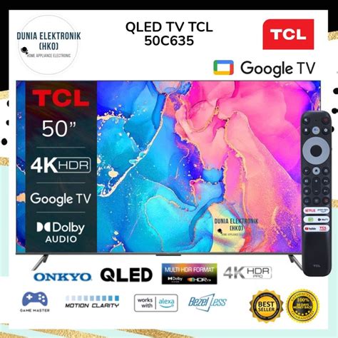 Jual Qled Tv Tcl C C Google Tv Inch Smart Tv Inch K Uhd Shopee Indonesia
