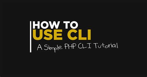 Php Cli Development Introduction Devdrawer