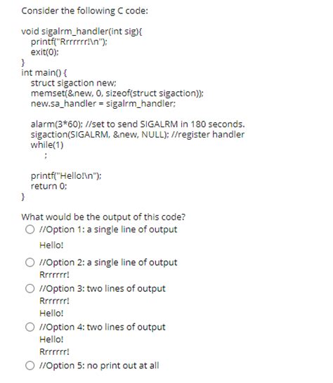 Solved Consider The Following C Code Void Chegg