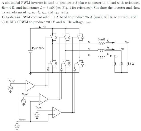 solved a sinusoidal pwm inverter is used to produce a 3 phase ac power
