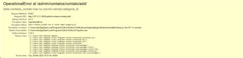 Python My Django Code Is Requesting A Table That Doesn T Exist Stack Overflow