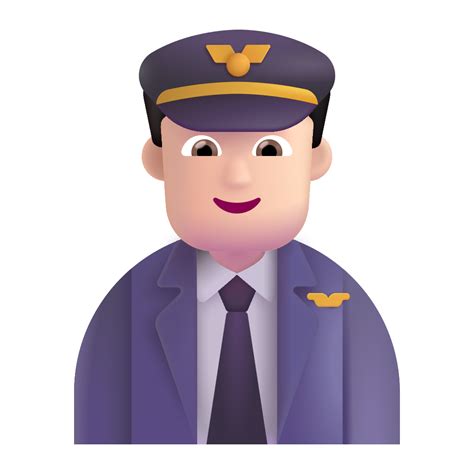 👨🏻‍ ️ Man Pilot Light Skin Tone Emoji