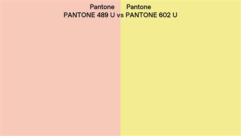 Pantone 489 U Vs Pantone 602 U Side By Side Comparison