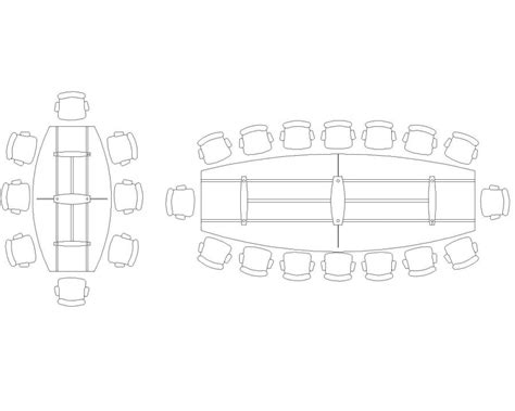 Meeting Table 2 Thousands Of Free Cad Blocks