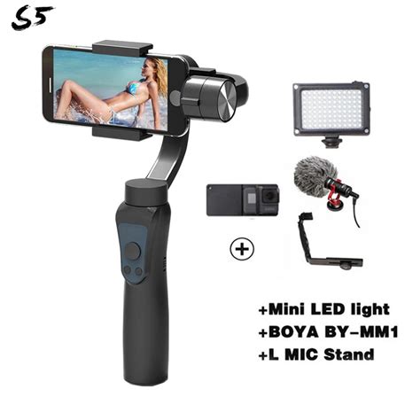 S5 Smooth Gimbal 3 Axis Handheld Gimbal Portable Stabilizer for iPhone ...