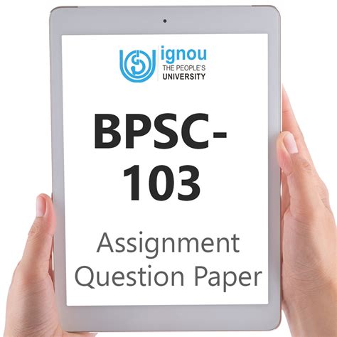 Ignou Bpsc 103 Assignment Question Paper Free Download 2023 24