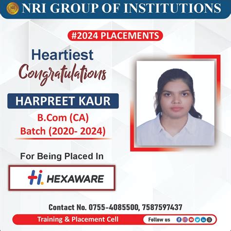 Nri Group Of Institutions On Linkedin Placements Success Bhopal
