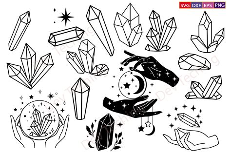 Magic Crystals Svg Crystals Bundle Svg Graphic By Dev Teching