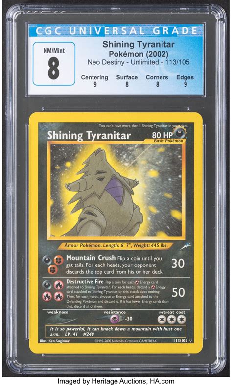 Pokémon Tcg Shining Tyranitar Card Auction At Heritage Auctions