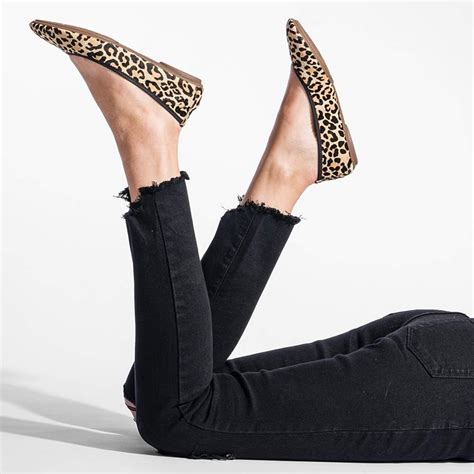 Hush Puppies Womens Seasonal Chaste Ballet Flat Leopard Calf Hair