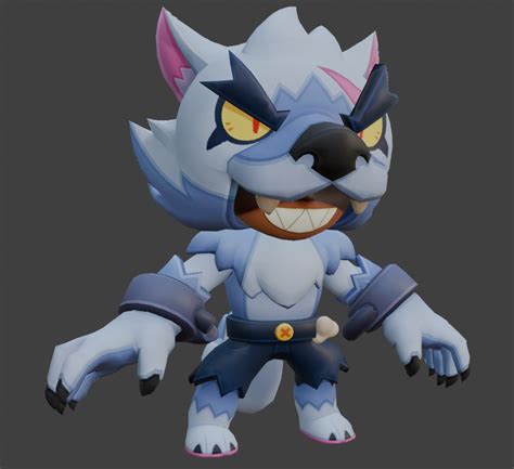 White Wolf Leon Brawl Stars By Goatgamez Download Free Stl Model