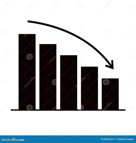 Negative Graph Analysis On Red Background Royalty Free Stock