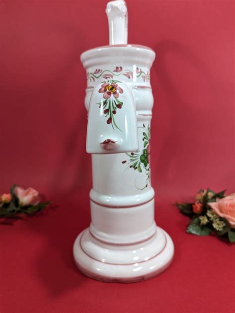 Vintage Ceramic Water Pump Floral Ceramic Water Pump Etsy