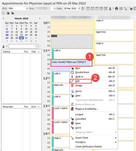 manage appointments in profile emr for admin profile emr user help