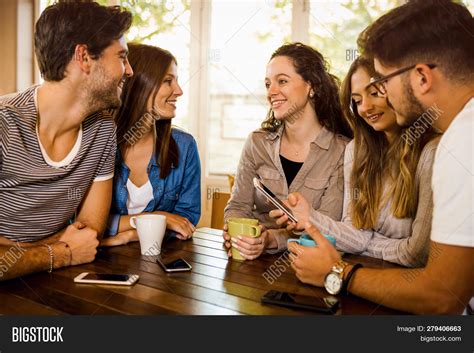 Group Friends Talking Image And Photo Free Trial Bigstock