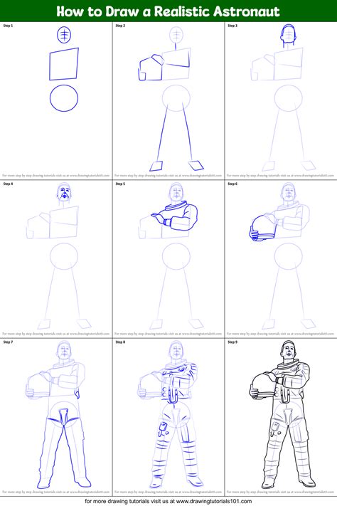 How To Draw A Realistic Astronaut Other Occupations Step By Step DrawingTutorials Com