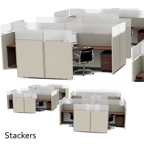 Stackers™ Clear Or Frosted Acrylic Cubicle Height Extenders 9 Sizes