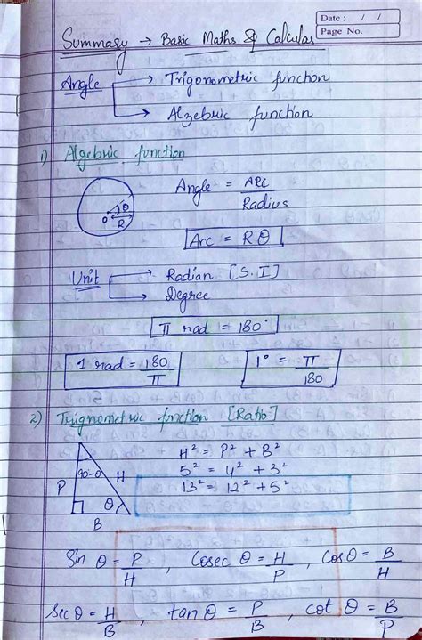 SOLUTION Physics Short Notes For Basic Maths And Calculas Studypool