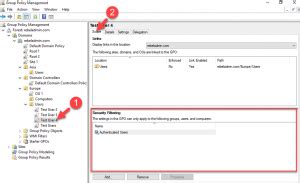 Group Policy Security Filtering REBELADMIN