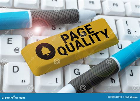 Conceptual Display Page Quality Business Concept Effectiveness Of A Website In Terms Of