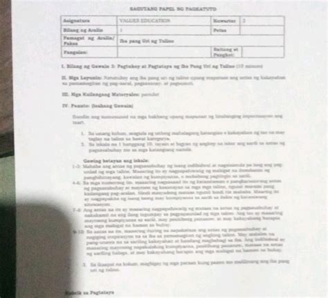 Asignatura SAGUTANG PAPEL NG PAGKATUTO StudyX