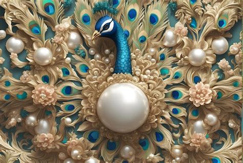 Premium Photo Peacock Pearl Background Illustration