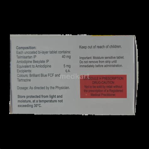 Telvas Am 40mg Tablet 15s Price Uses Side Effects And Substitutes