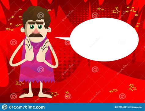 Prehistoric Man With Clapping Hands Stock Vector Illustration Of