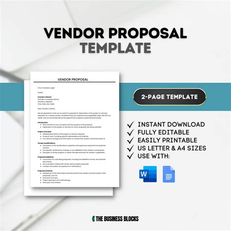 Vendor Proposal Template Vendor Proposal Format Supplier Proposal