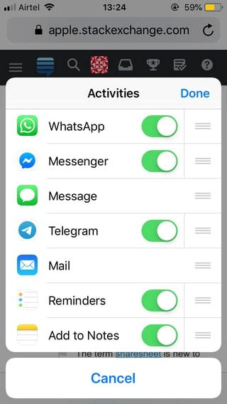 Sharing How To Configure Ios 12 Sharesheet To Add Whatsapp Messaging