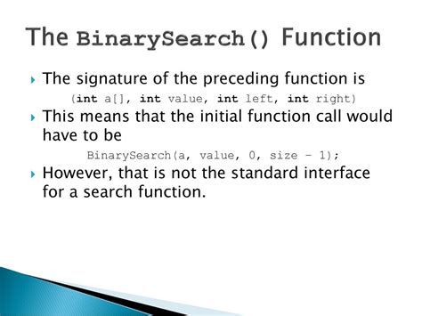 Recursive Binary Search Ppt Download