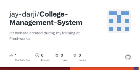 Github Jay Darjicollege Management System Its Website Created During My Training At Freshworks