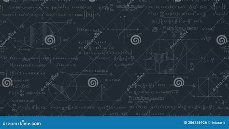 Mathematics Vector Outline Horizontal Banner Math Science Linear