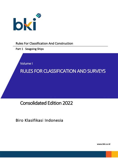 Bki Rules For Classification And Construction Part 1 Seagoing Ships