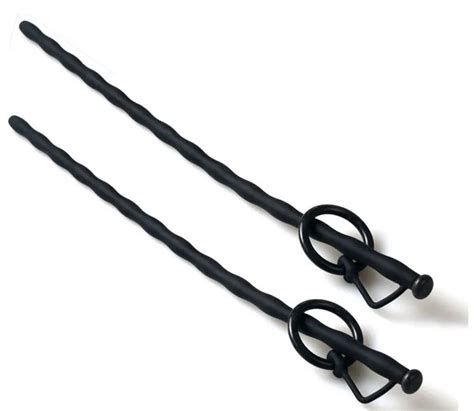 35cm Silicone Ribbed Penis Plug Ring Penis Insert Beaded Urethral