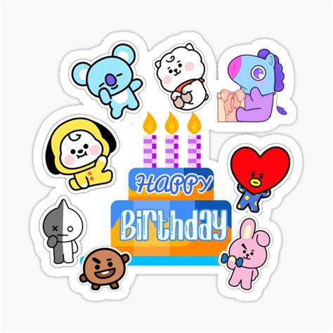 Bt21 Happy Birthday HAPPY BIRTHDAY From BTS BT21 Chimmy Greeting