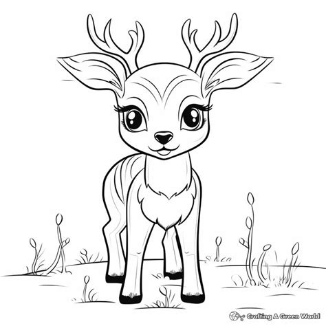 Cute Deer Coloring Pages Free And Printable