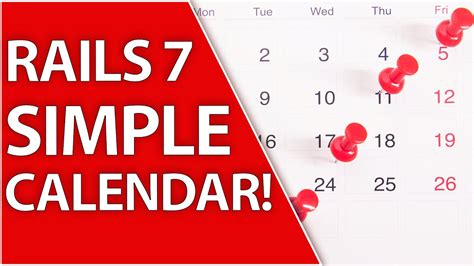 Create A Simple Calendar In Ruby On Rails 7 Youtube