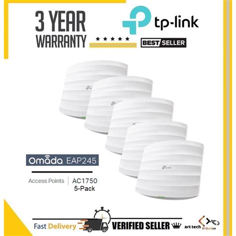Tp Link Eap245 Ac1750 5 Packunit Wireless Dual Band Gigabit Ceiling