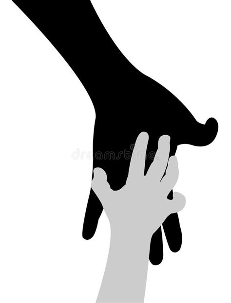 Vector De La Silueta De La Mano Del Bebé Ilustración Del Vector