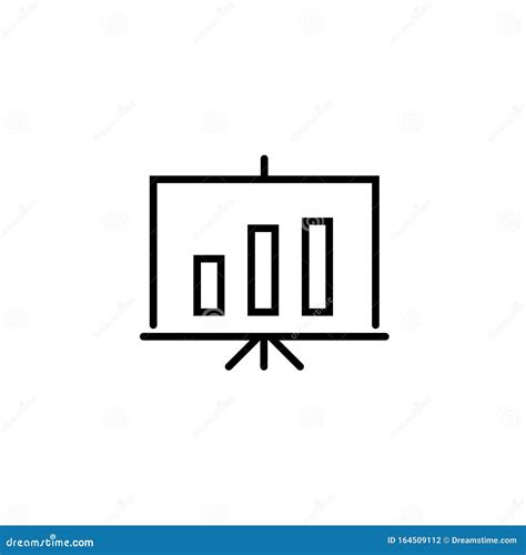 Analytics Board Outline Icon Linear Style Sign For Mobile Concept And Web Design Stock Vector