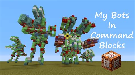 Minecraft My Bots In Command Blocks Dylan D Slime Block Robots Set