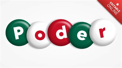 Poder Logo With Circles With Mexican Colors Text Effect Generator
