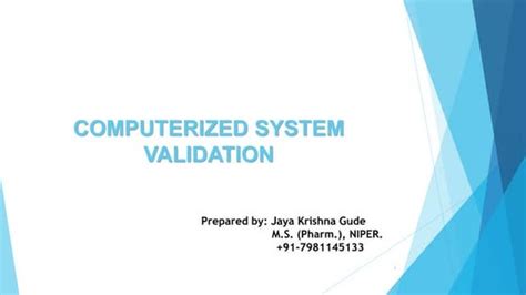 Computer System Validation Ppt