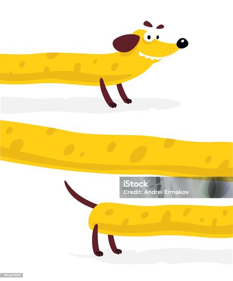 좋은 노란 강아지 닥 스 훈 트입니다 평면 스타일에 개 벡터 일러스트 치즈 처럼 황색 개가 이다 이미지는 흰색 배경에 고립 이다 뜨거운 개입니다 회사의 브랜드의 상징입니다