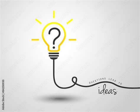 Light Bulb With Question Mark As Idea And Solution Symbol Stock Vector