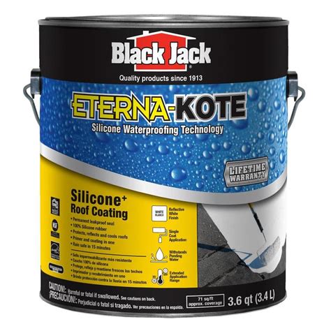 Shop BLACK JACK Premium Silicone Waterproofing Coating Quart Silicone Reflective Roof